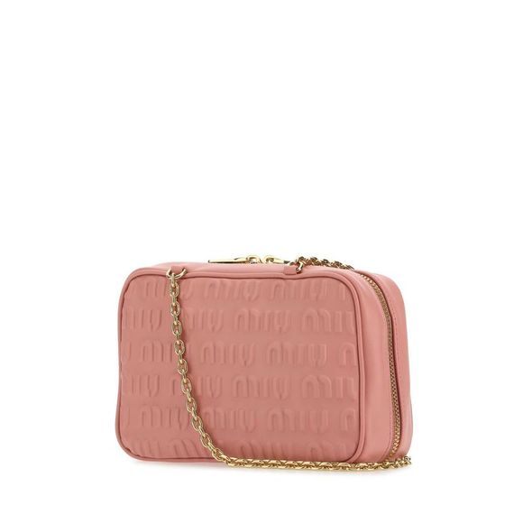 Miu Miu | Bags | Miu Miu Pink Leather Shoulder Bag | Poshmark